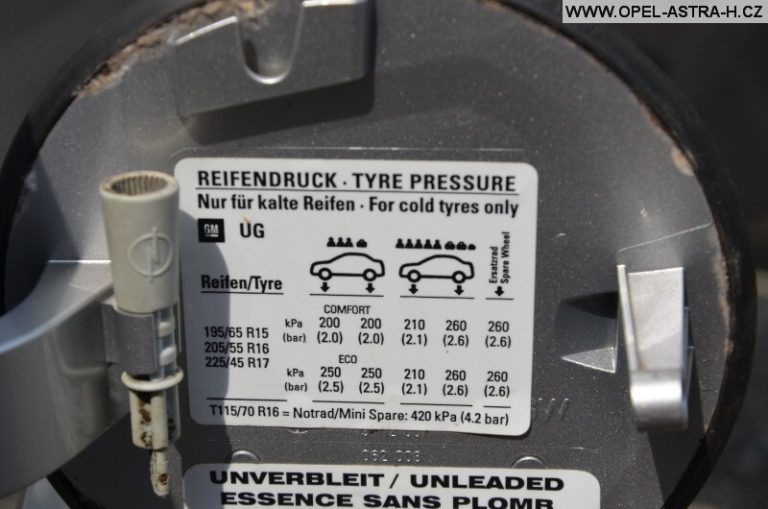 Reifendruck Opel Astra